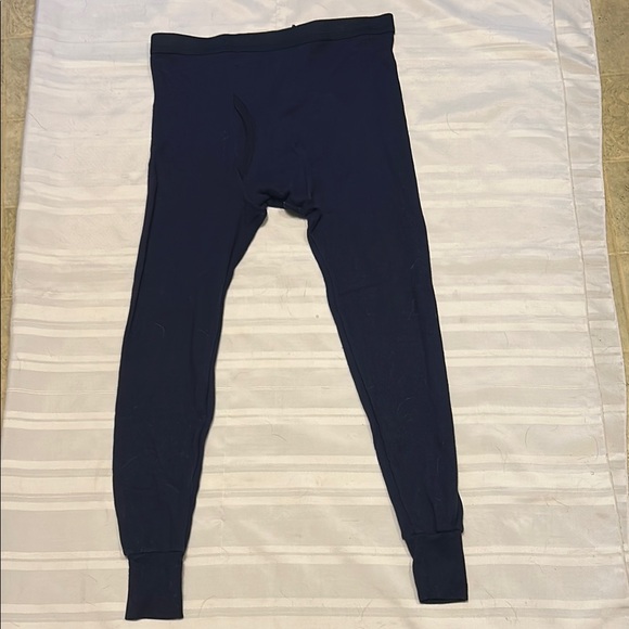 Winter Weight | Underwear & Socks | Mens Navy Blue Long John Pants ...